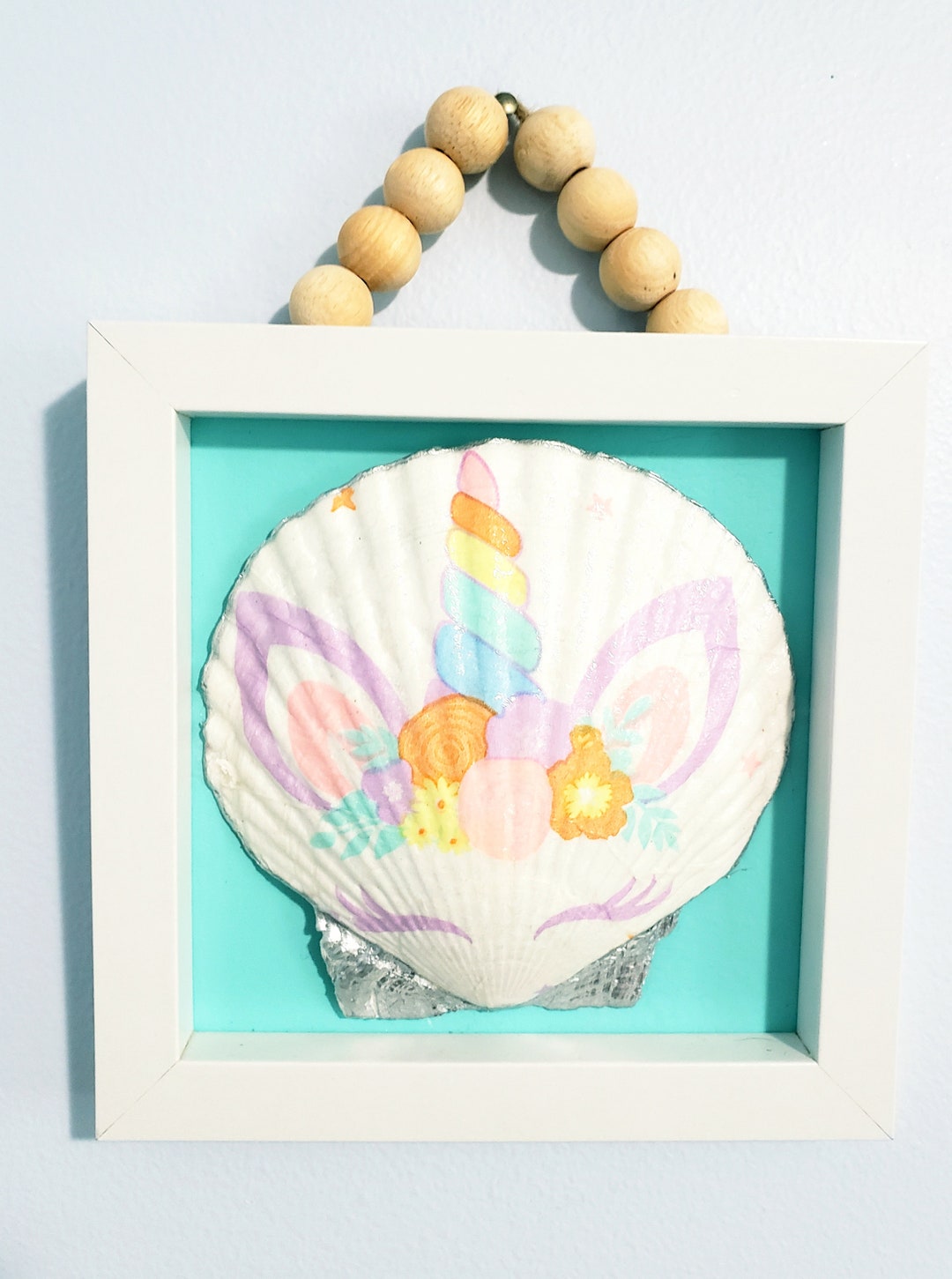 Unicorn Scallop Shell Wall Decor Unicorn Decor - Etsy