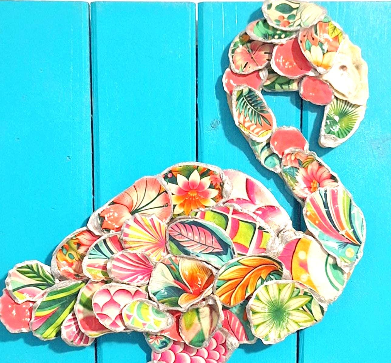 Oyster Shell Flamingo- Oyster Shell Art- Flamingo Art - Etsy