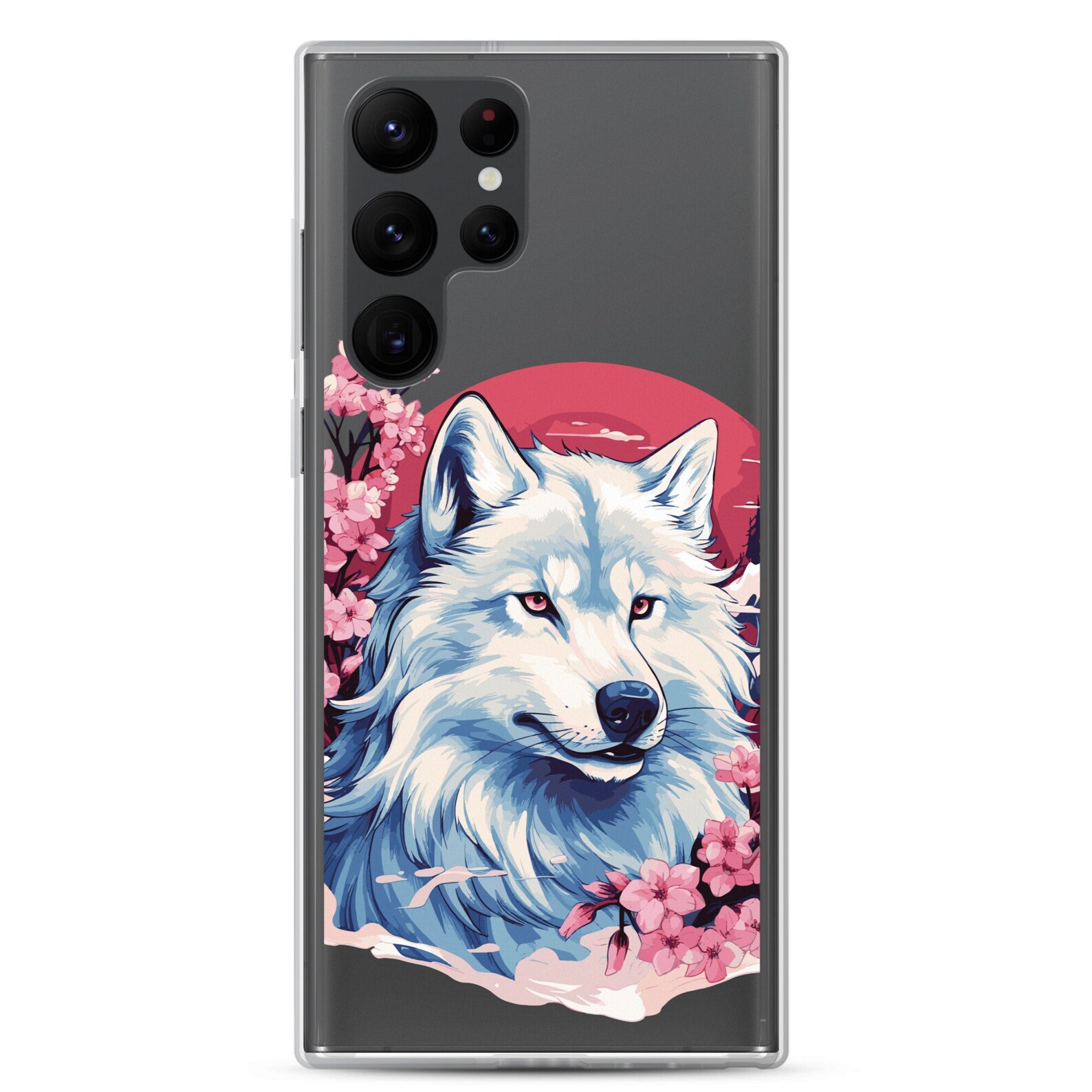 Ukiyo-e Art White Wolf Clear Samsung Case Wolf Lover Gift - Etsy