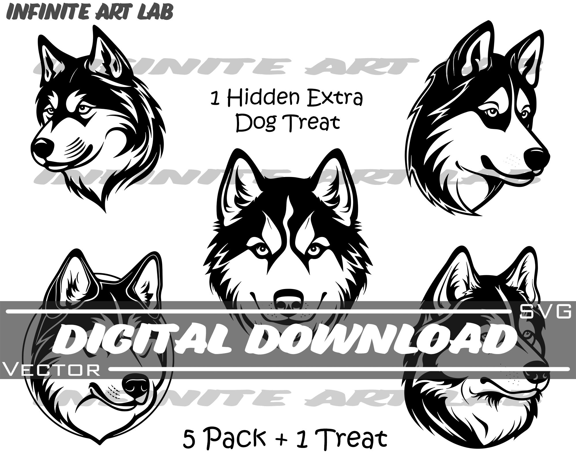 Husky Haven: 5 Pack Digital Download Collection for Husky Lovers Laser ...