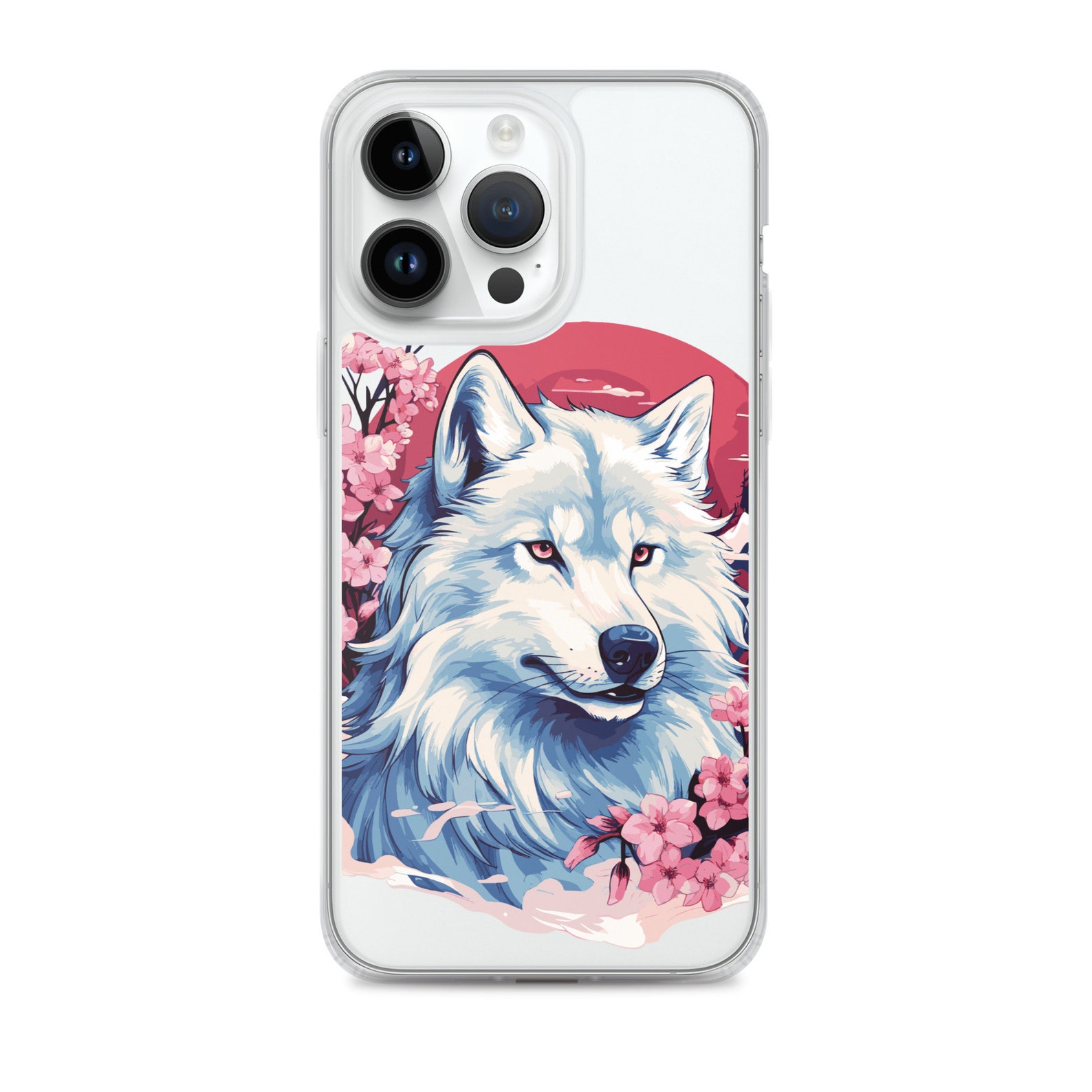 Ukiyo-e Art White Wolf Clear iPhone Case, Wolf Lover, Gift for Her ...
