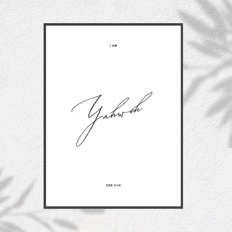 YAHWEH Names of God in the Bible Bible Verse Digital Print Poster Bible ...