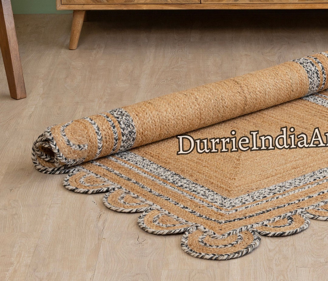 Scallop Area Rug, Bohemian Rug, Boho Decor Rug, Eco Friendly Rug ...