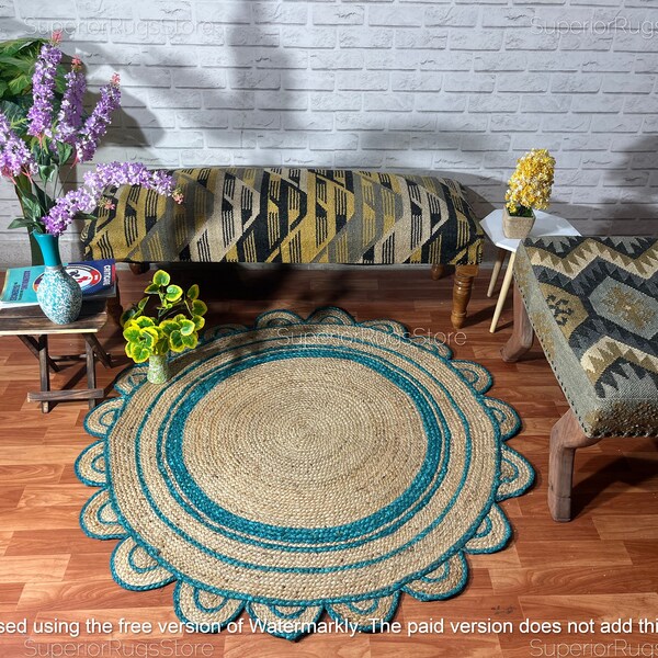 Round Boho Rug - Etsy