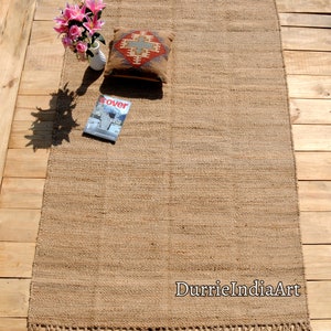 Handmade Jute Chunky Jute Area Rug Bedroom Living Room Rug Handcrafted ...