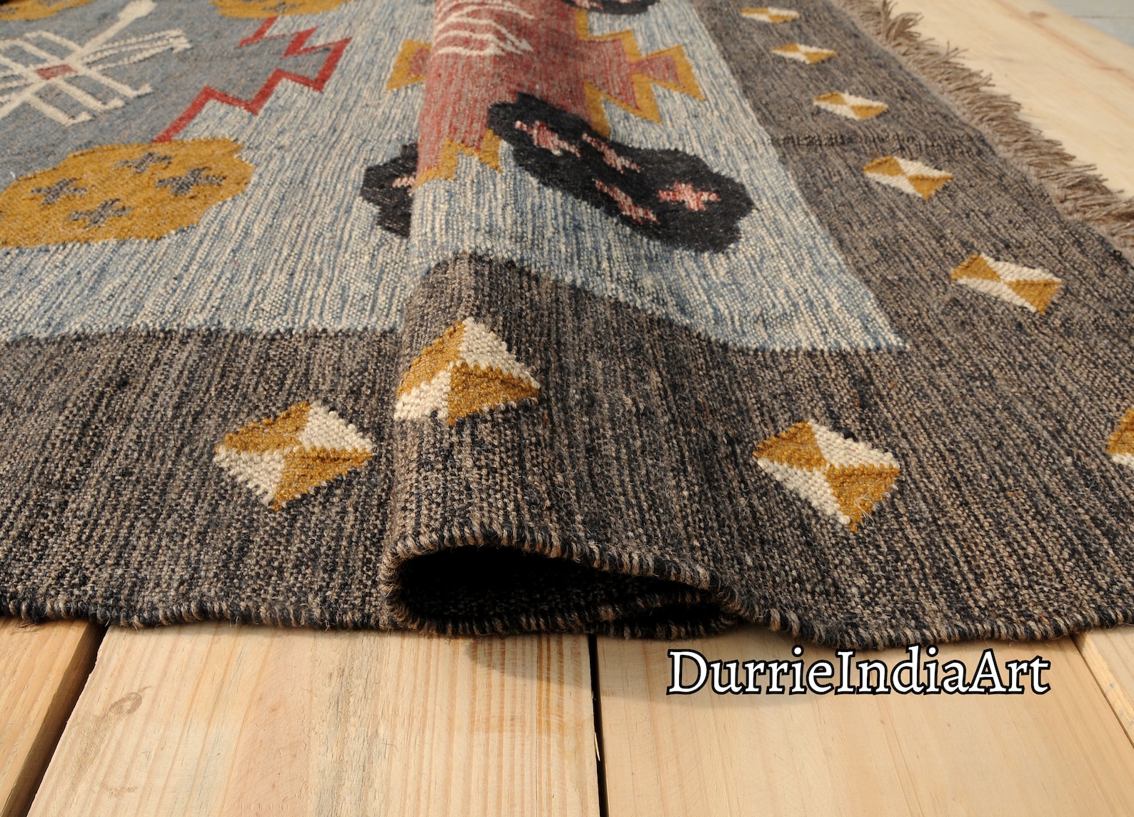 Handwoven Wool Jute Kilim Rug, Wool Jute Rug, Kilim Jute Rug, Flatweave ...