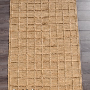Handwoven Hemp Rug Dhurrie, Natural Jute Hemp Hand Braided Rug, Hemp ...