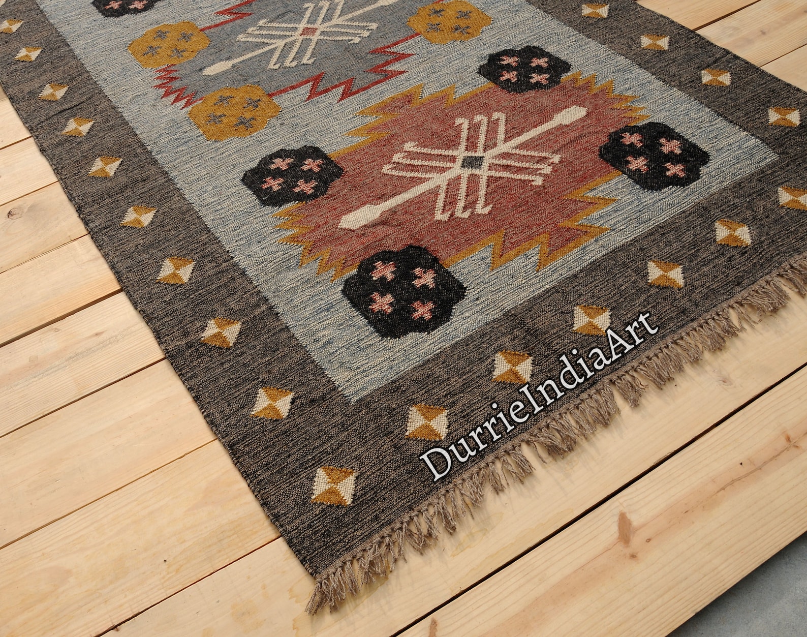 Handwoven Wool Jute Kilim Rug, Wool Jute Rug, Kilim Jute Rug, Flatweave ...