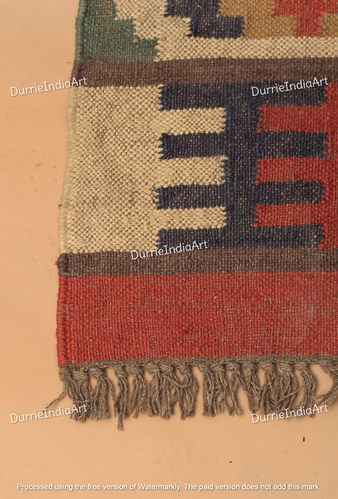 Handwoven Wool Jute Kilim Rug, Wool Jute Rug, Kilim Jute Rug, Indian ...