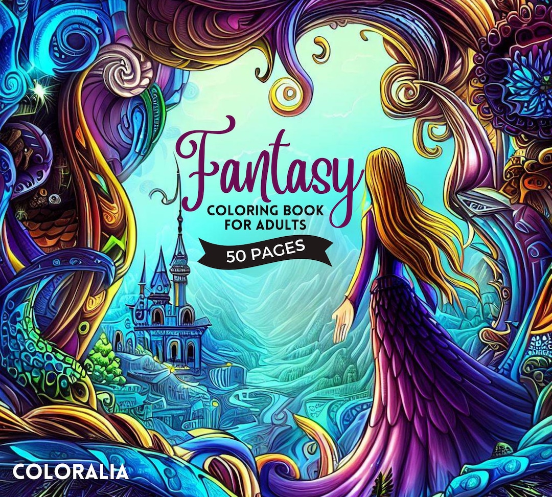 50 Printable Fantasy Coloring Book Pages for Adults Fantasy - Etsy México