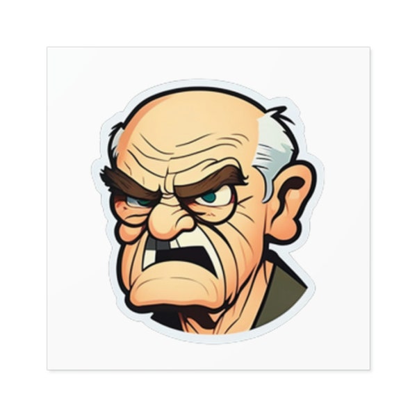 Grumpy Old Man Sticker - Etsy