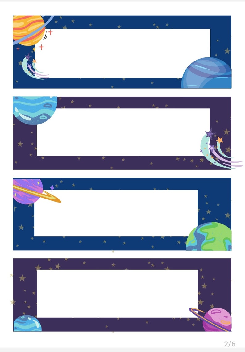 Students' Names Labels بطاقات اسماء التلاميذ - Etsy