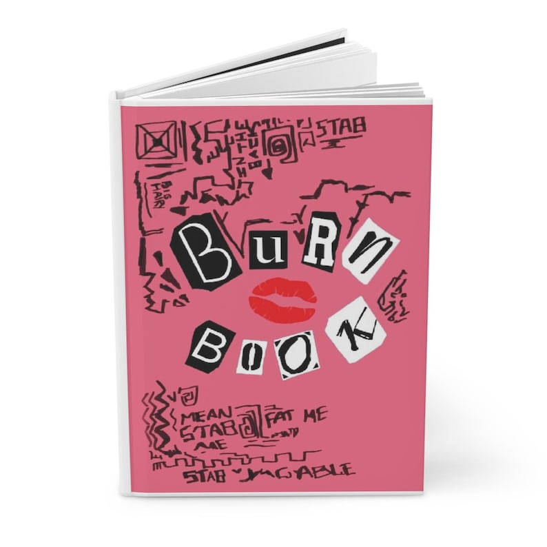 Burn Book Hardcover Journal Aesthetic Mean Girls Lipsticks Stains Pink ...