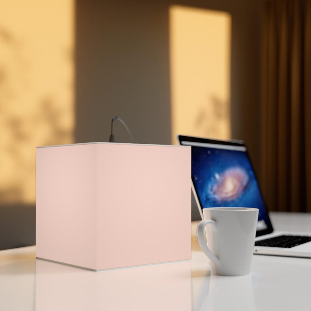 Cube Lamp Pink Coquette and Cute Night Light for Bedroom Nursery Home ...