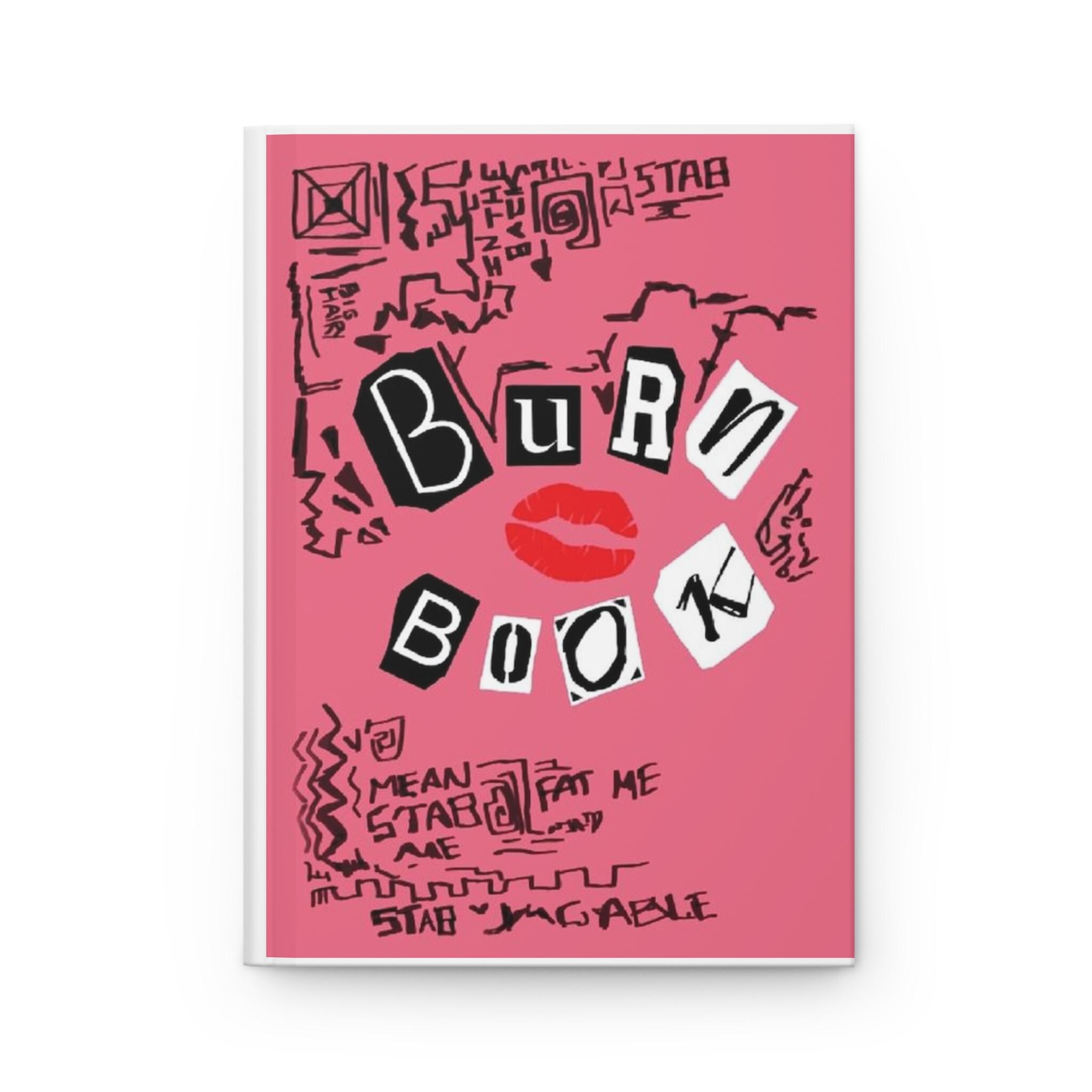 Burn Book Hardcover Journal Aesthetic Mean Girls Lipsticks Stains Pink ...