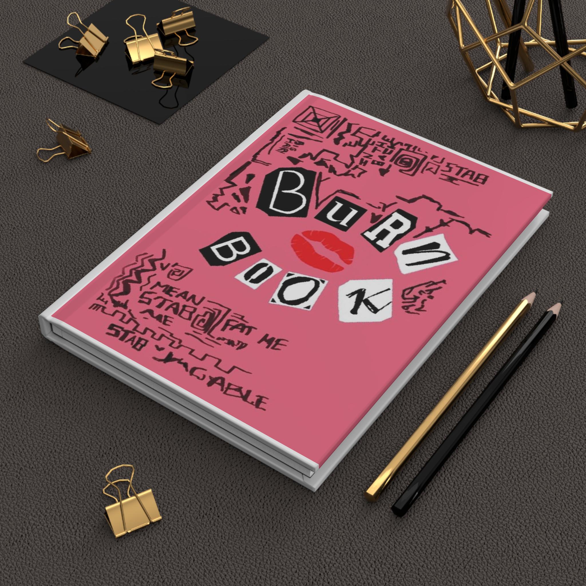 Burn Book Hardcover Journal Aesthetic Mean Girls Lipsticks Stains Pink ...