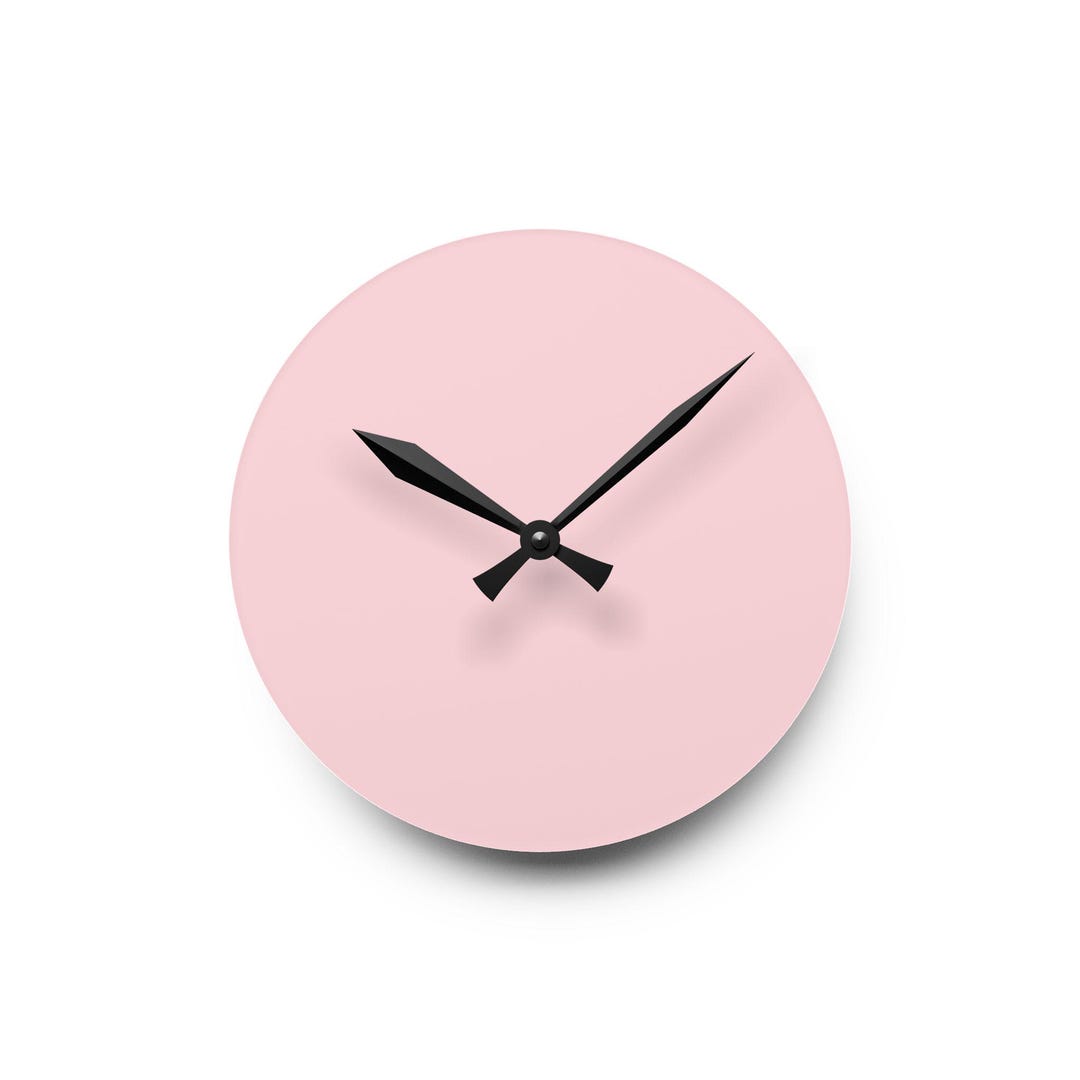 Pink Coquette Acrylic Wall Clock Cute Girly Home Decor Pretty Bedroom ...