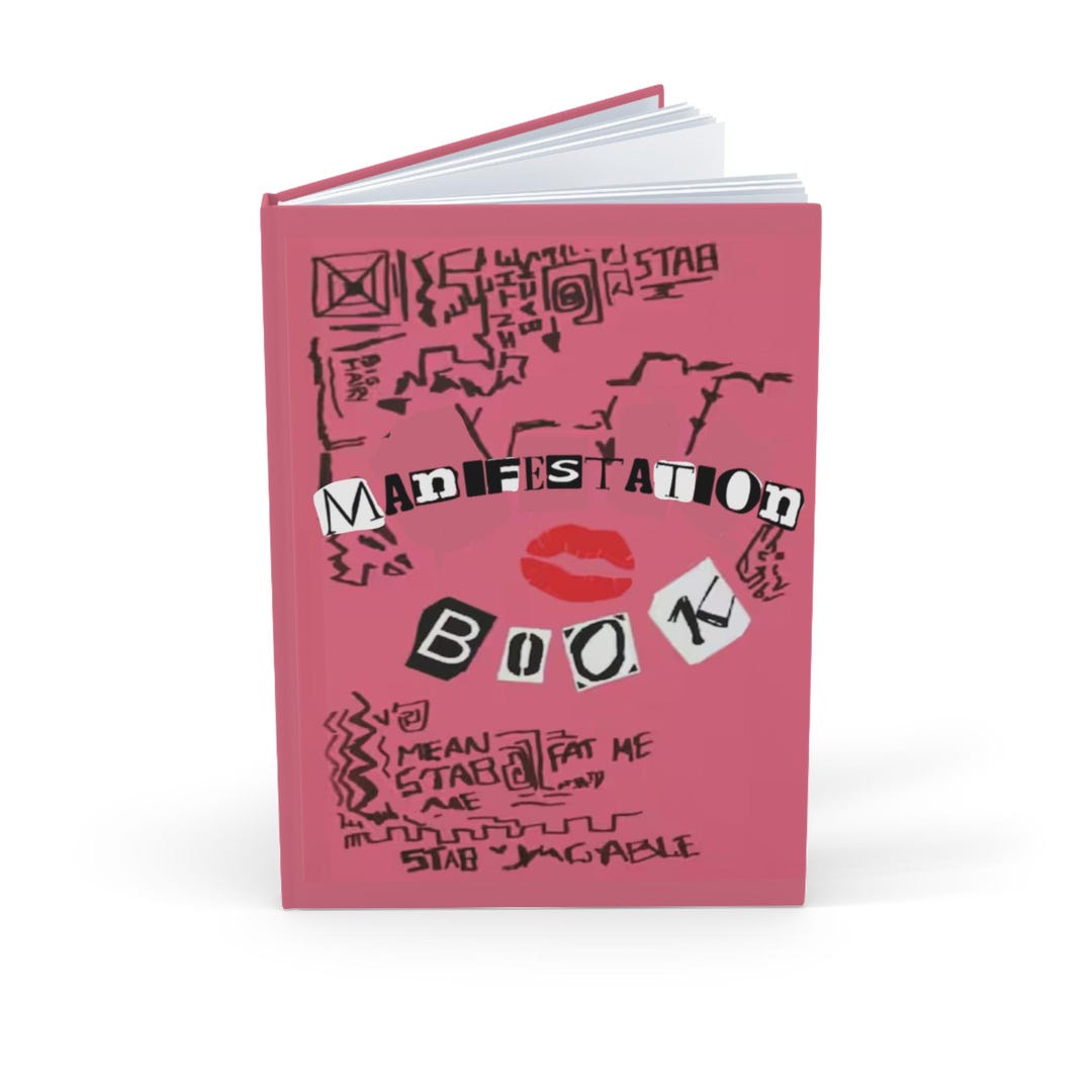 Mean Girls Hardcover Journal Aesthetic Burn Book Lipsticks Stains Pink ...