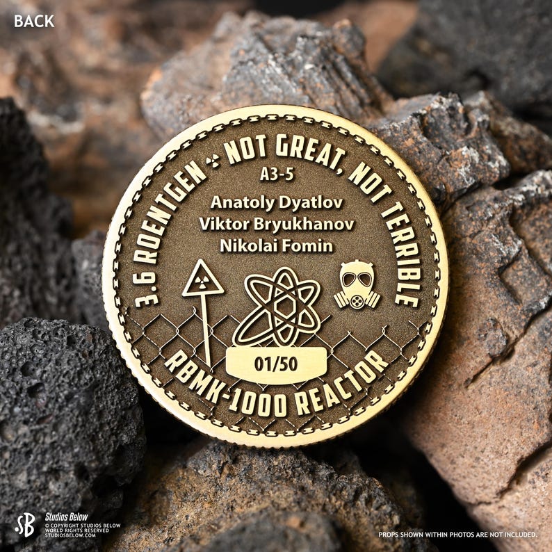 Chernobyl Commemorative Solid Brass Coin (medallion Heavy Nuclear ...