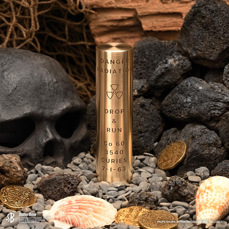 Solid Brass Cobalt-60 Drop & Run Prop Replica (nuclear Radiation Source ...