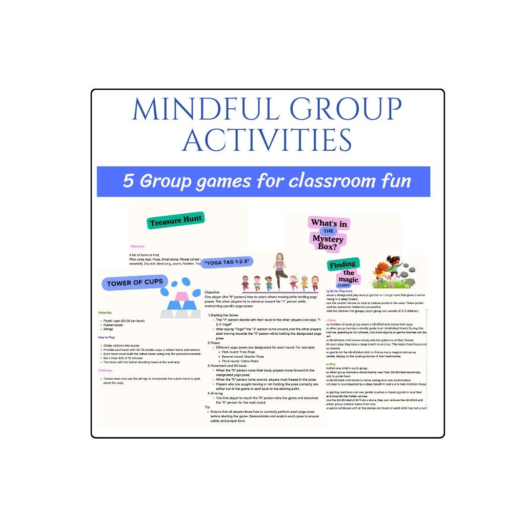 5 Mindfulness Group Activities for Kids Fun and Engaging Classroom ...