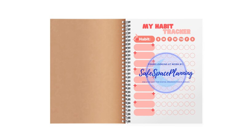 Digital Habit Tracker, Pink. Printable Habit Tracker Weekly Adult Habit ...