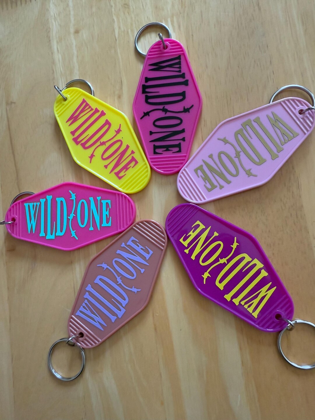 Funky Wild One Motel Keychain: Vinyl Decal - Etsy