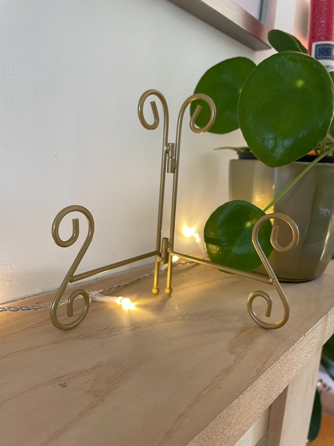 Matte Gold Display Easel for Plates, Plate Display Stand, 6 Inch Plate ...