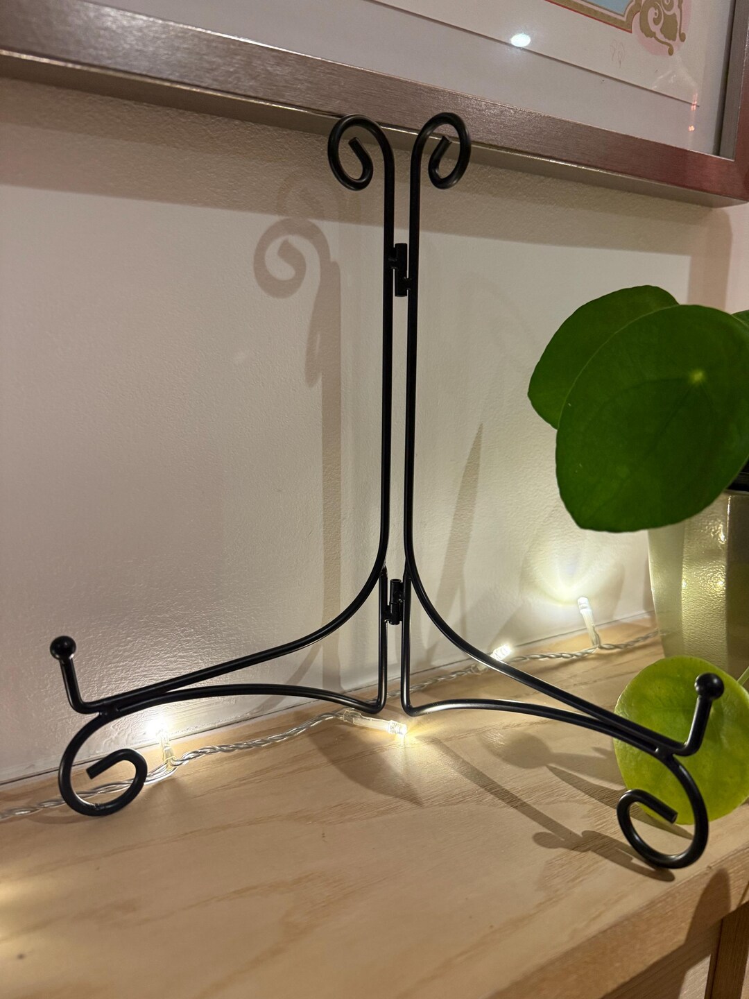 Black Metal Plate Stand - 12 Inch Display Easel for Plates, Vinyls or ...