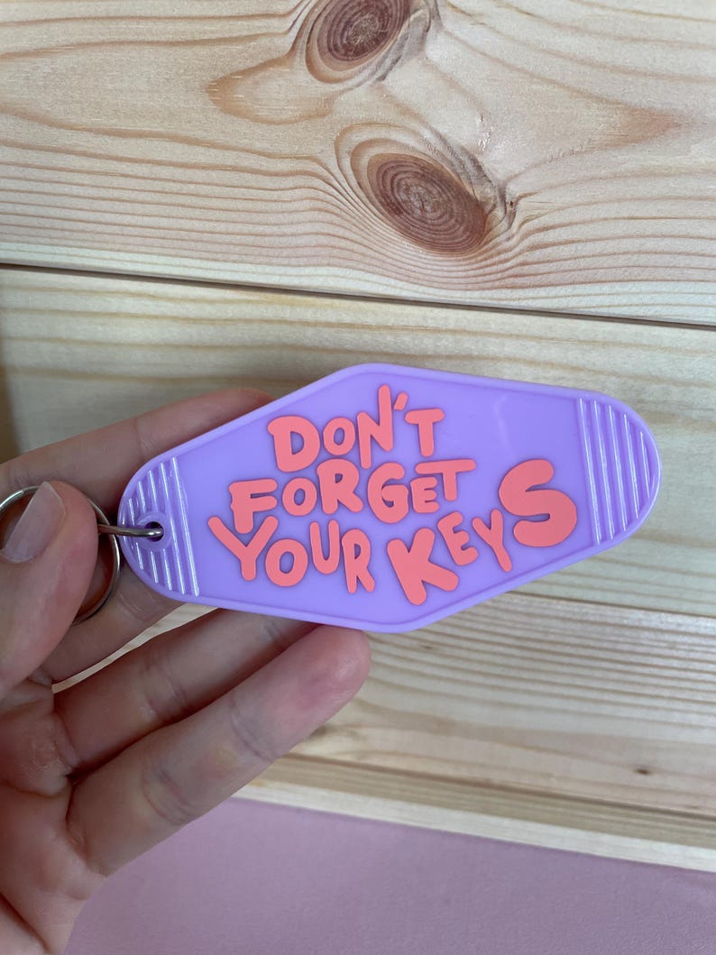 Don’t Forget Your Keys Motel Key Chain - Etsy