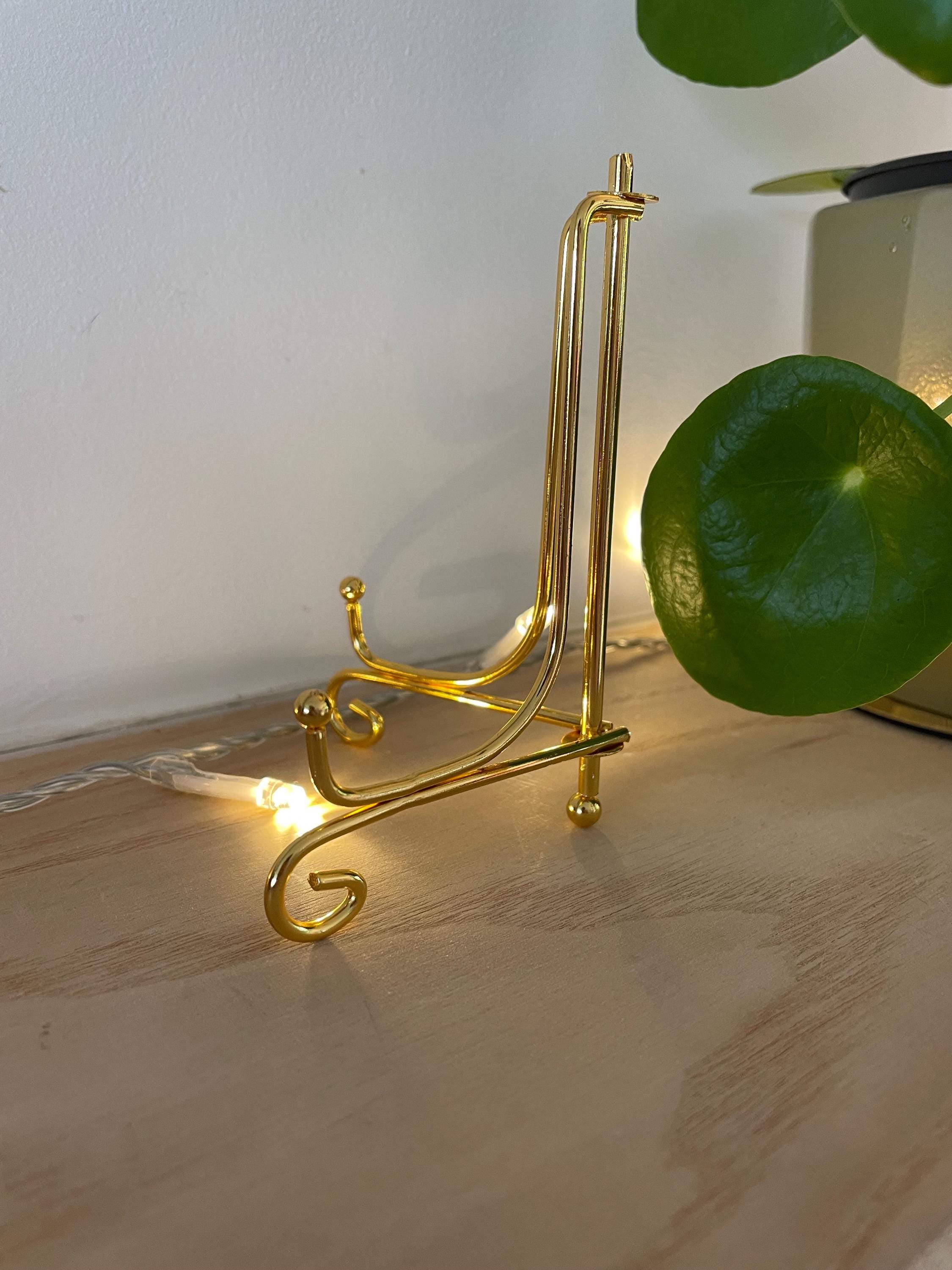 Gold Display Easel for Plates, Plate Display Stand, 4 Inch Plate Stand ...