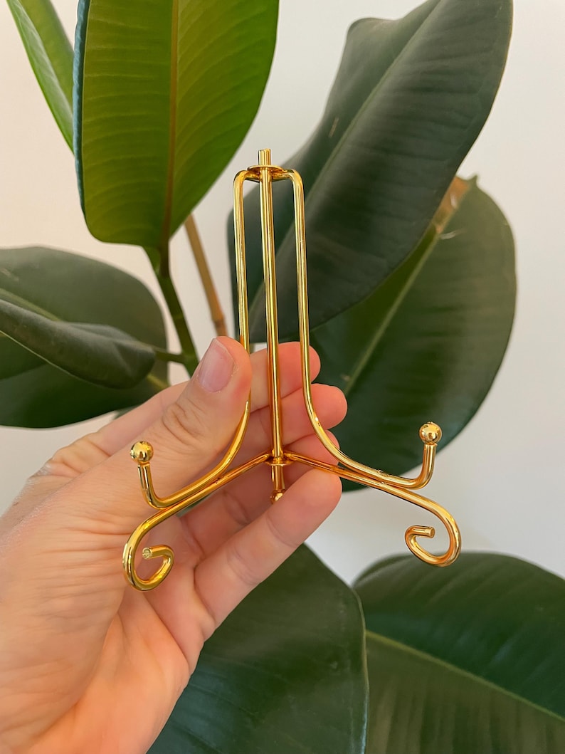 Gold Display Easel for Plates, Plate Display Stand, 4 Inch Plate Stand ...