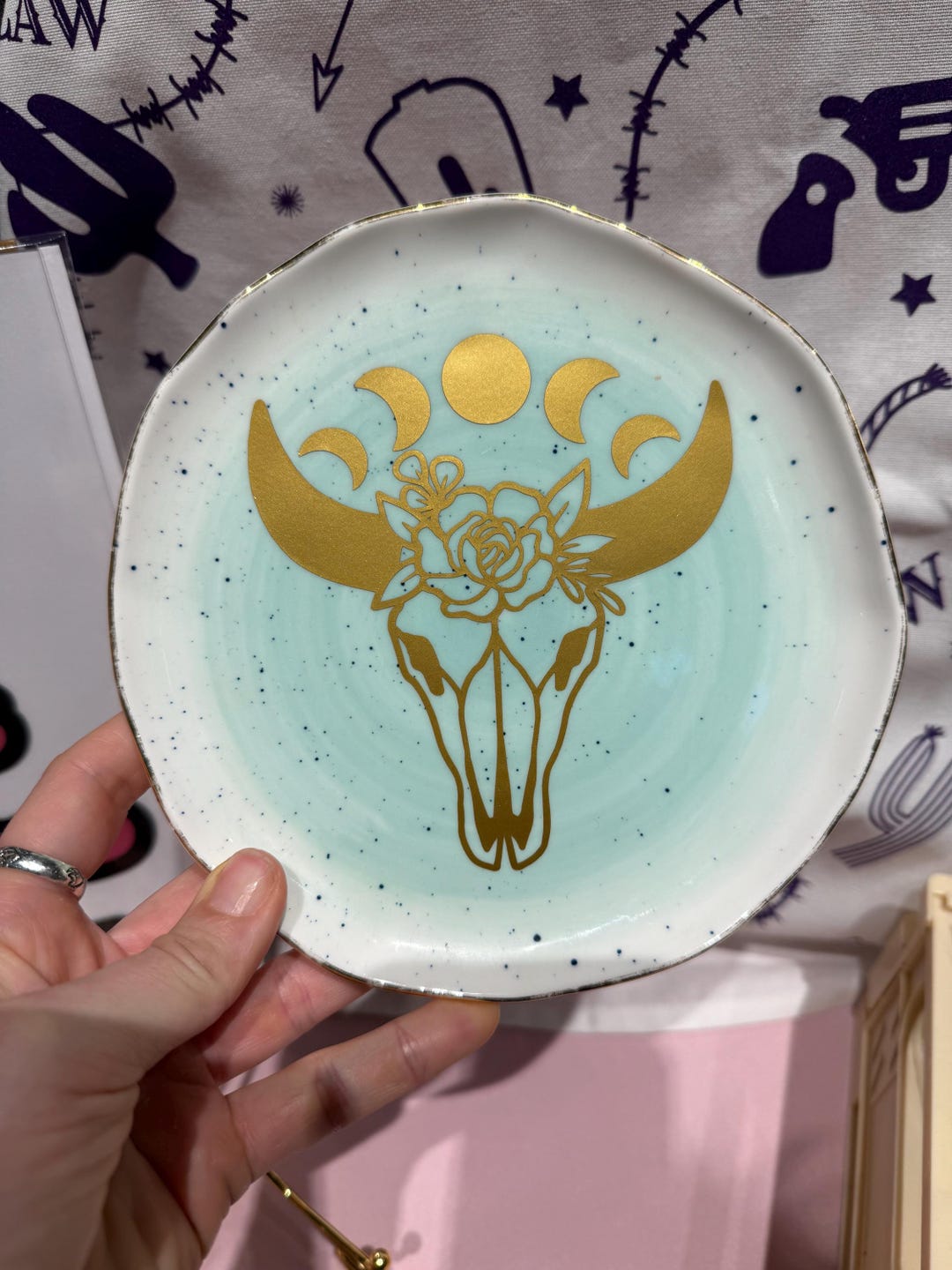 Upcycled Longhorn Decorative Plate: Wild West Wall Art (17cm) - Etsy