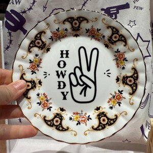 Howdy Cowboy Decorative Plate: Up-cycled Wild West Decor - Etsy
