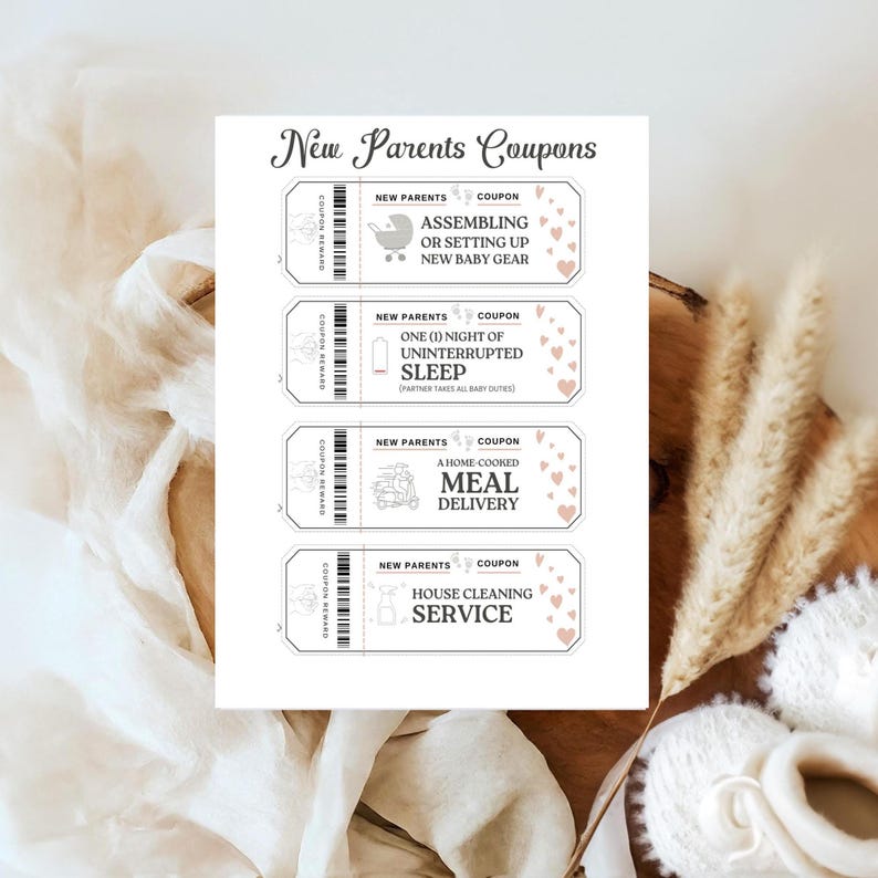 New Parents Editable Printable Coupons,new Baby Coupon,favor Coupons ...