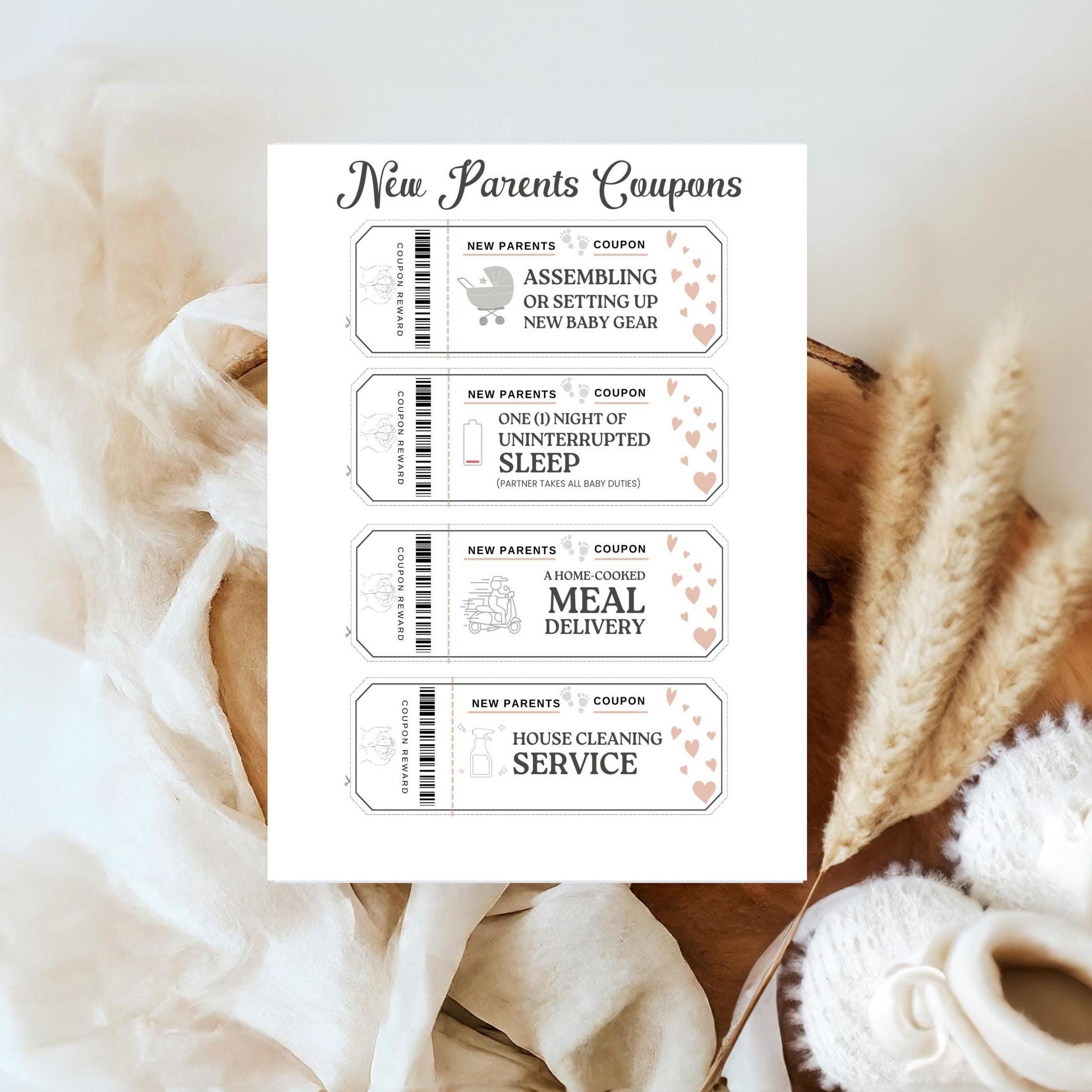 New Parents Editable Printable Coupons,new Baby Coupon,favor Coupons ...