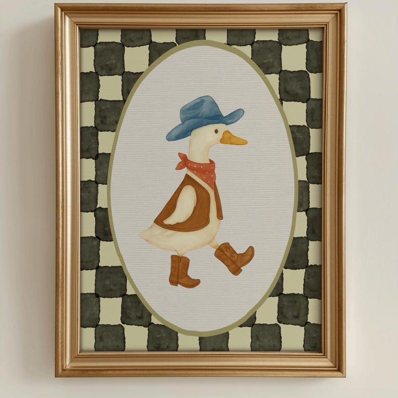 Western Duck Printable Art - Etsy