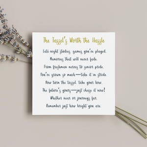 High School Graduation Poem Print, College High School Graduation Card ...