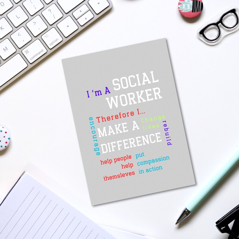 Social Worker Appreciation Card,school Social Worker Gift, Coworker ...