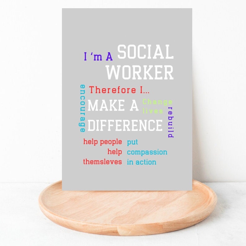 Social Worker Appreciation Card,school Social Worker Gift, Coworker ...