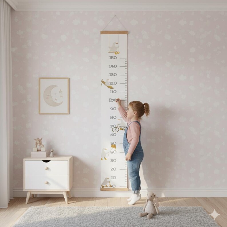 Goose Height Chart: Scandinavian Nursery Decor , Farmhouse Nursery ...
