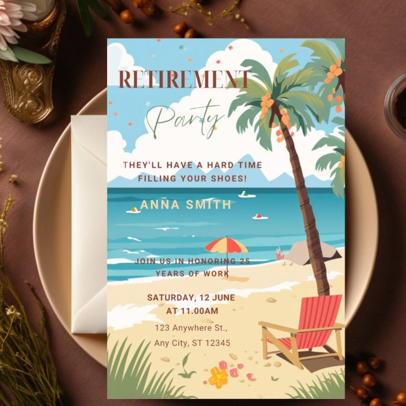 Retirement Invitation Wording DIY Free Retirement Certificate Funny ...