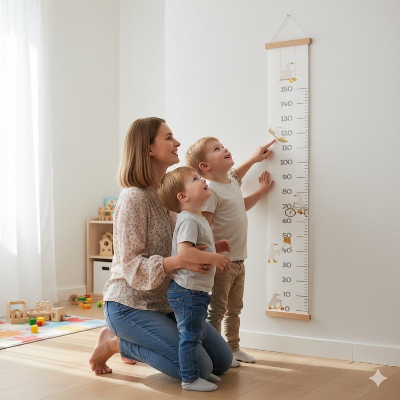 Goose Height Chart: Scandinavian Nursery Decor , Farmhouse Nursery ...