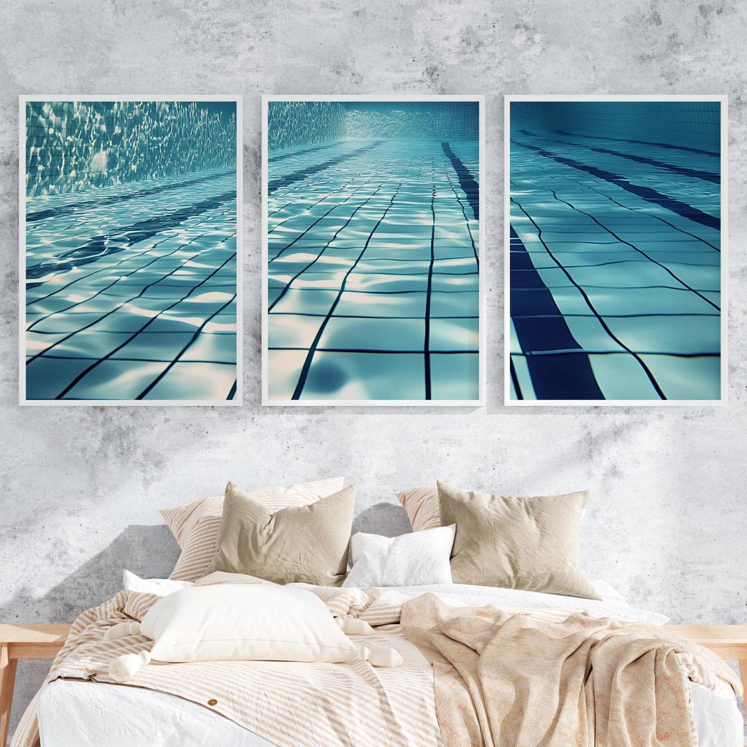 Swimming Pool Wall Art Print Swim Sports Games Boy Room Decor Swimming ...