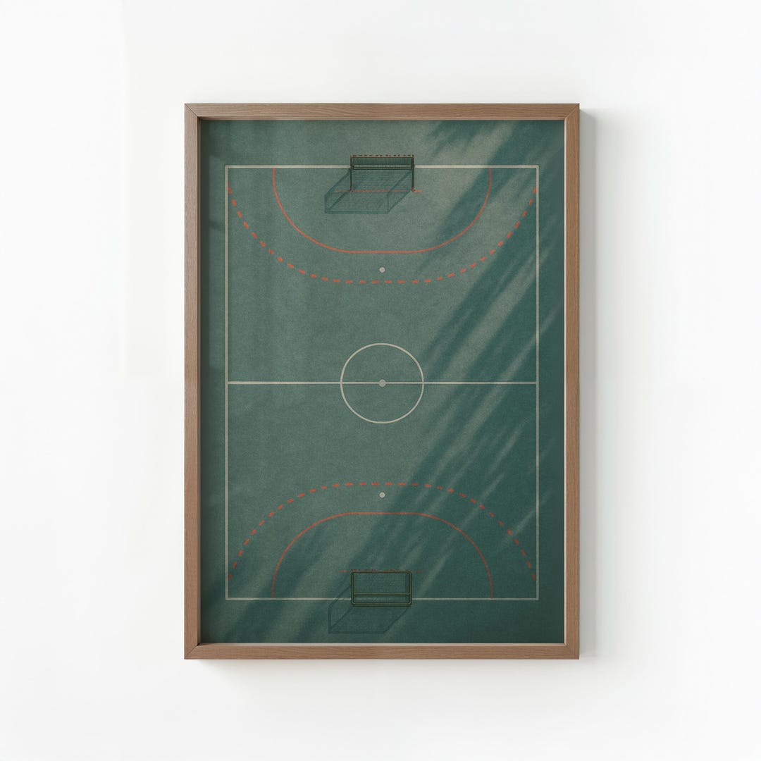 Minimalist Handball Court Art Print, Handball Poster, Handball Print ...