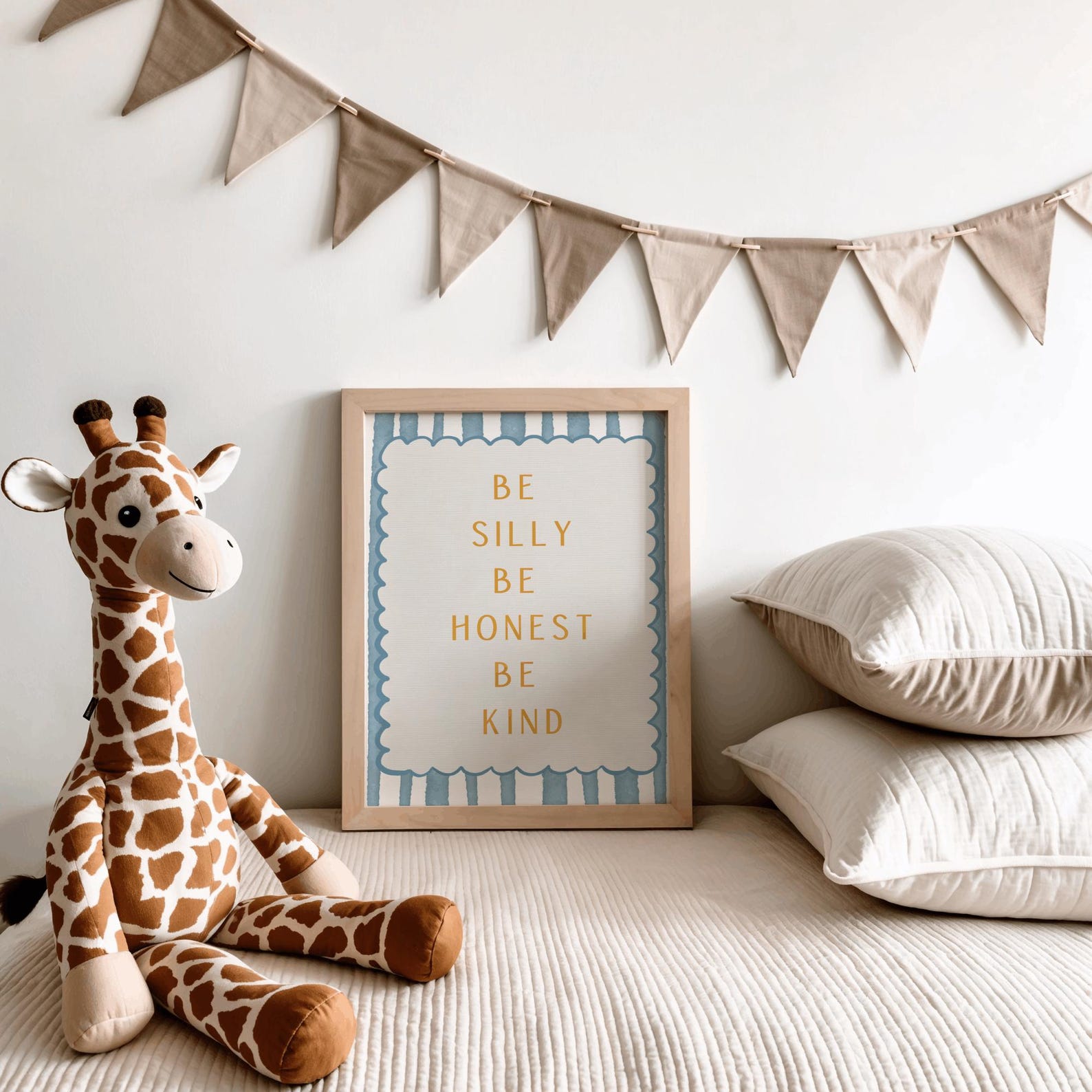Be Silly Be Honest Be Kind Retro Print Digital, Striped Baby Boy ...