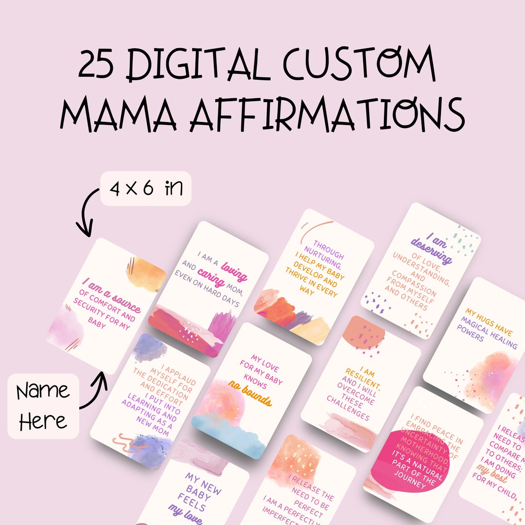 First Time Mom Affirmation Cards A Warm and Vibrant Deck of 25 ...