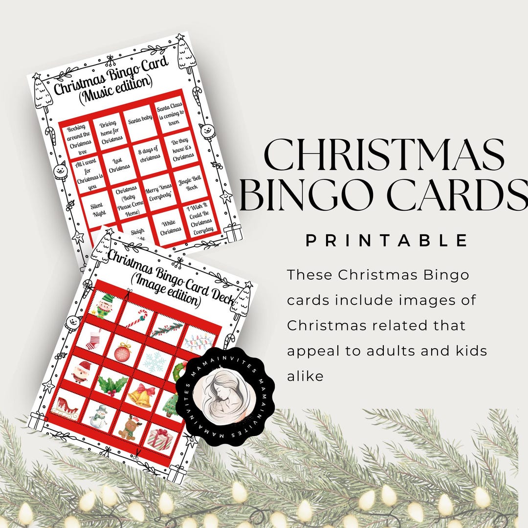 Christmas Bingo Cards/scattergories Pack, Christmas Activity, Kids ...
