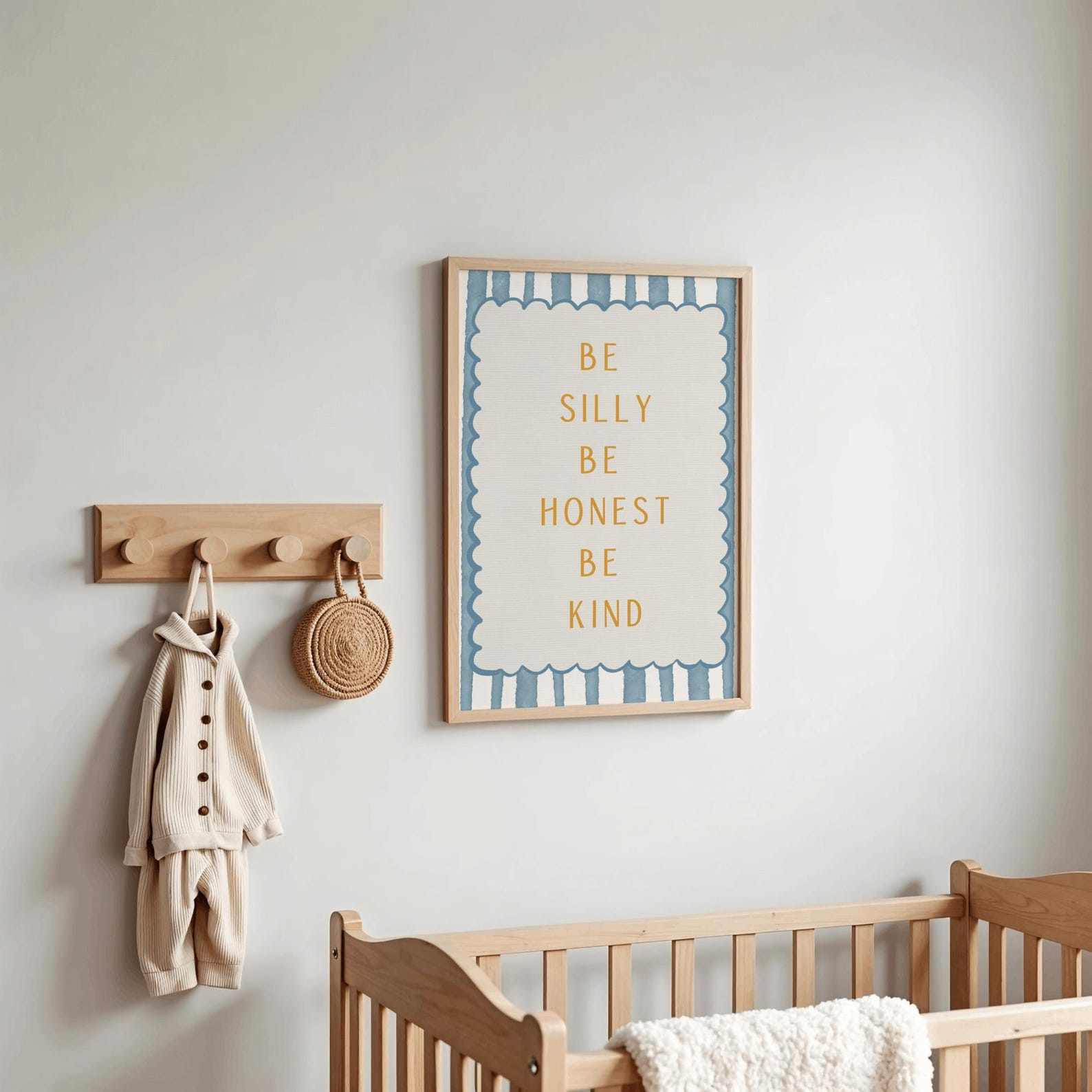 Be Silly Be Honest Be Kind Retro Print Digital, Striped Baby Boy ...
