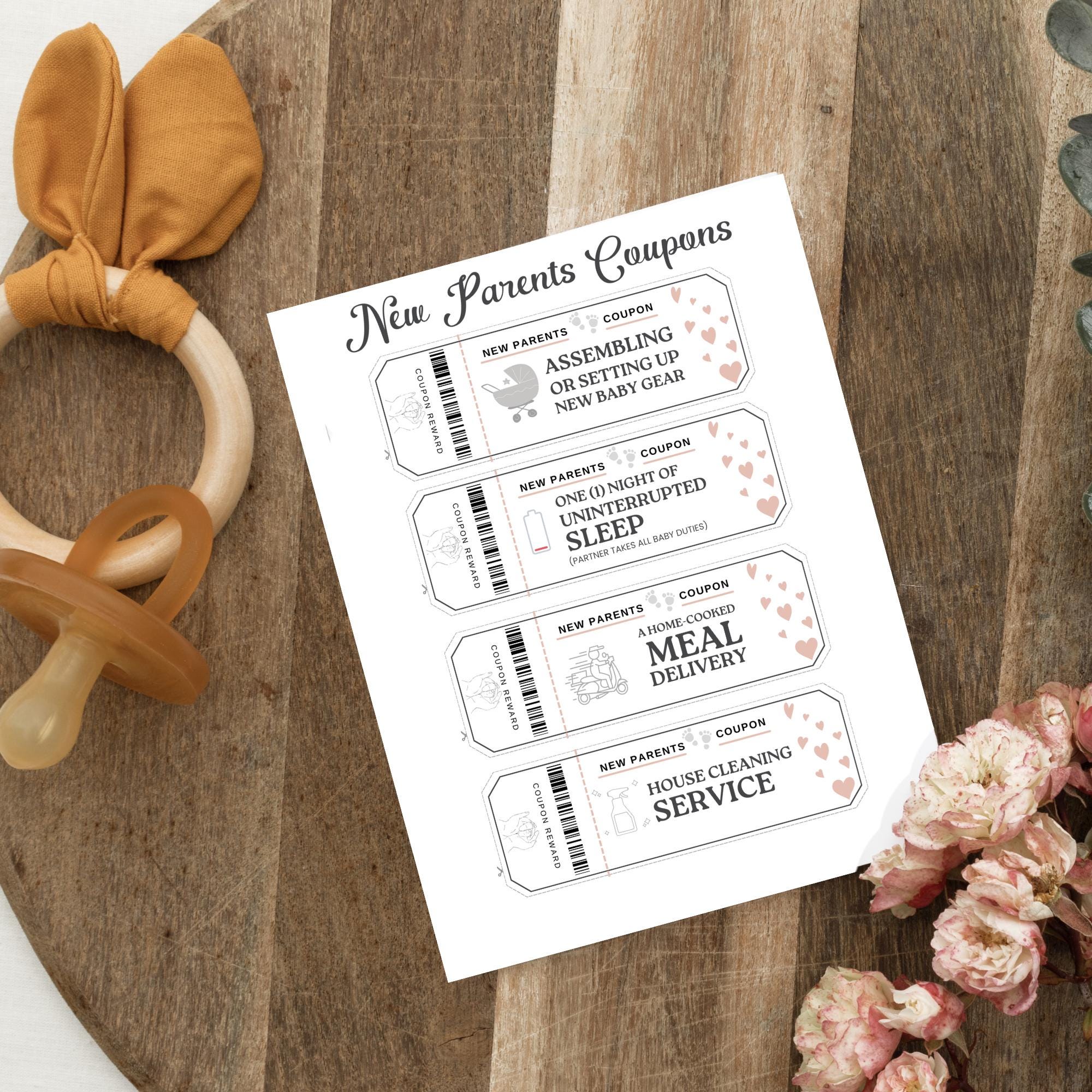 New Parents Editable Printable Coupons,new Baby Coupon,favor Coupons ...